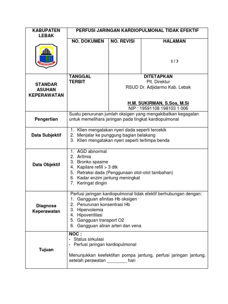 Perfusi Jaringan Kardiopulmonal | PDF