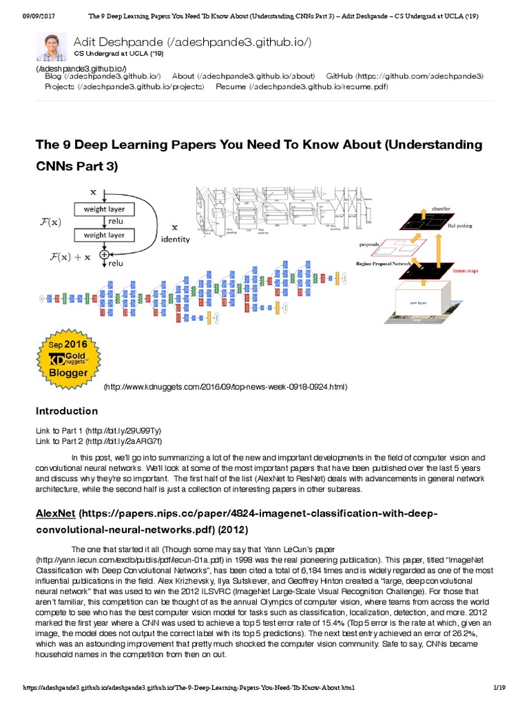 The 9 Deep Learning Papers You Need To Know About 3 | PDF | Deep Learning | Artificial Neural ...
