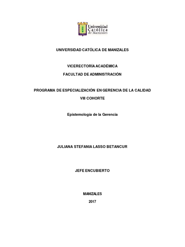 Jefe Encubierto | PDF | Calidad (comercial) | Business