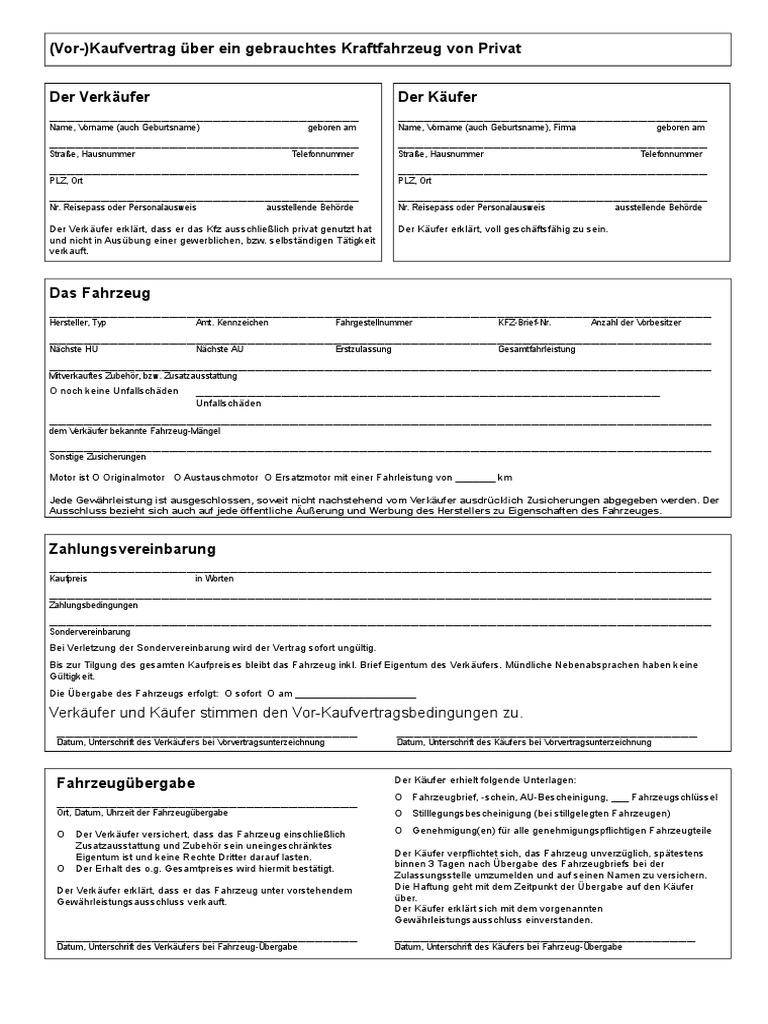 kaufvertrag