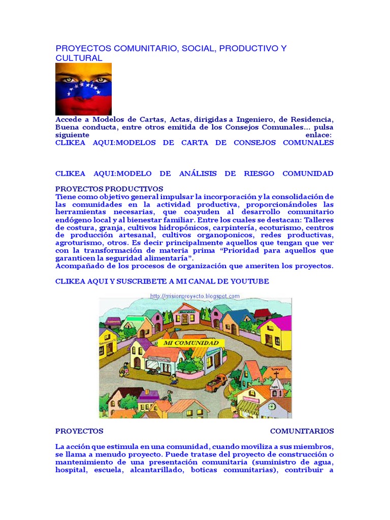 Proyectos Comunitario | PDF | Comunidad | Planificación