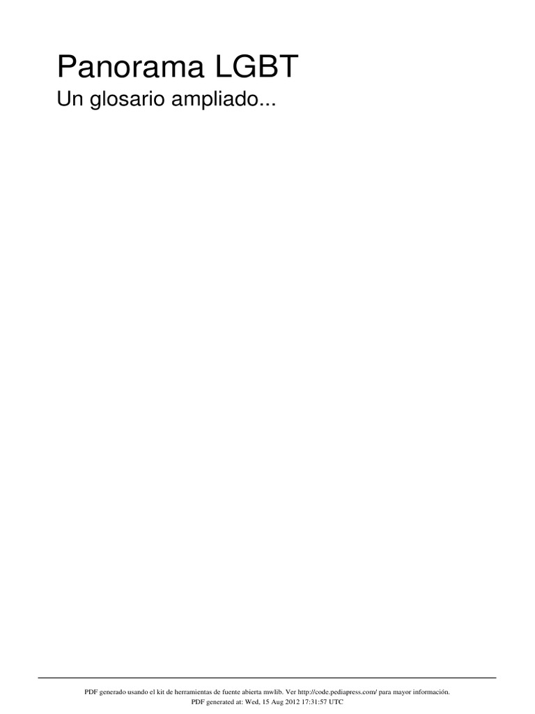 Wiki Libro LGBT | PDF | LGBT | Estudios LGBTQIA+