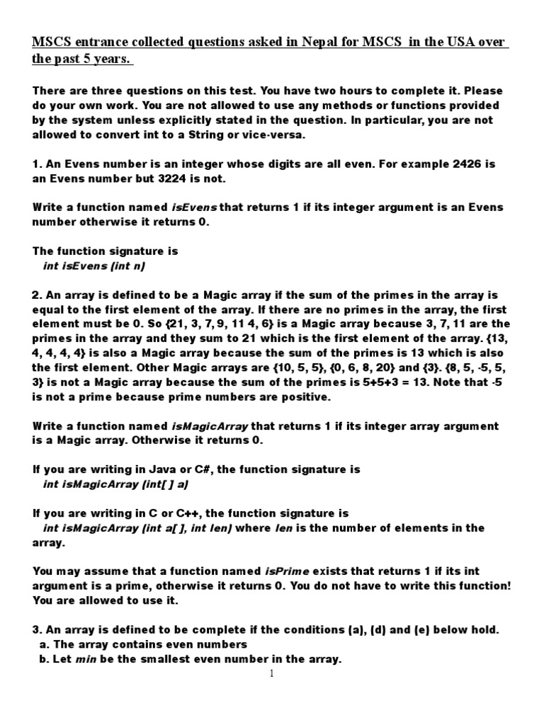 Updated Compro Question Collections Pdf Array Data Structure C Sharp Programming Language