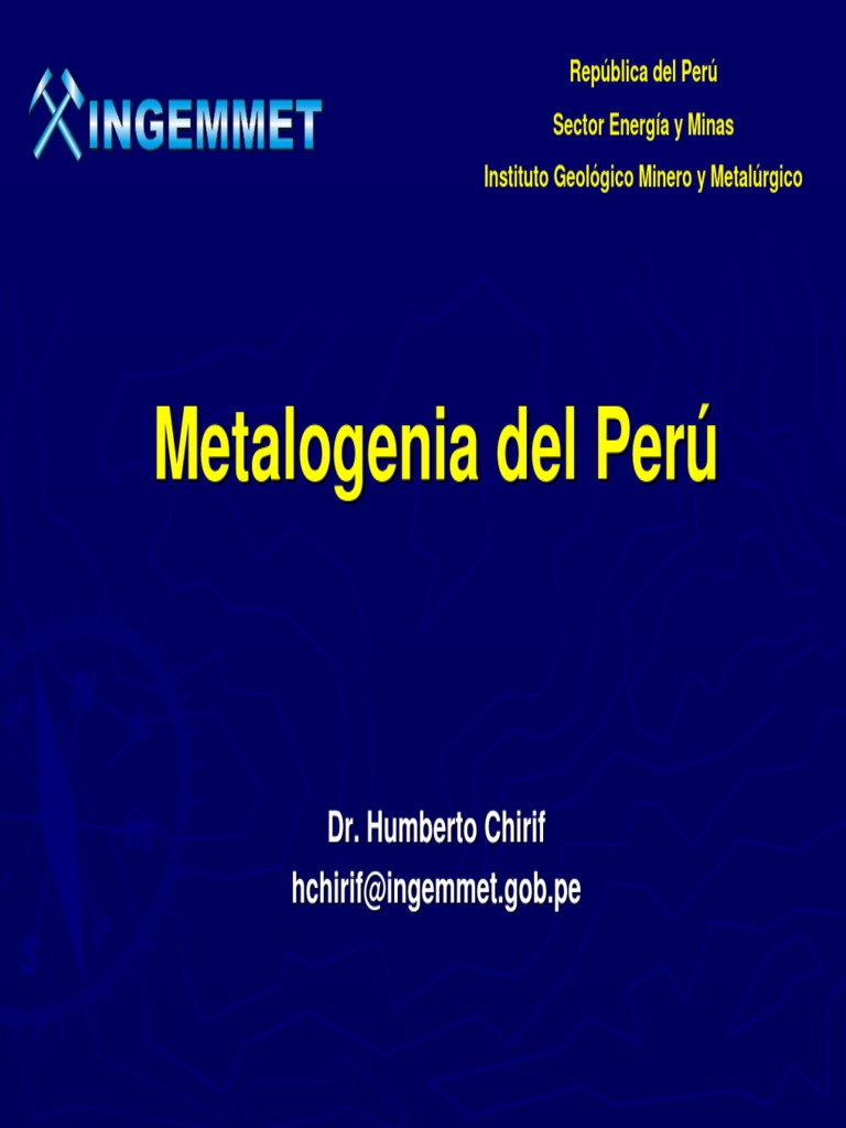 Metalogenia Del Peru PDF | PDF | Roca (geología) | Cobre