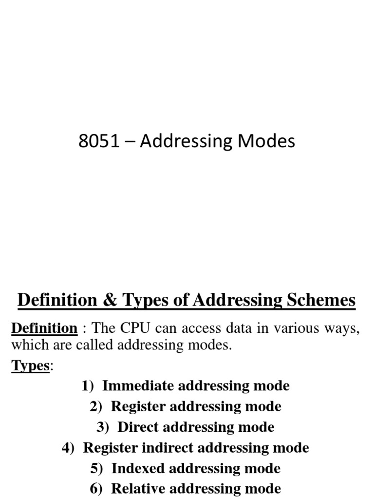 02.addressing Modes | PDF | Computer Programming | Office Equipment
