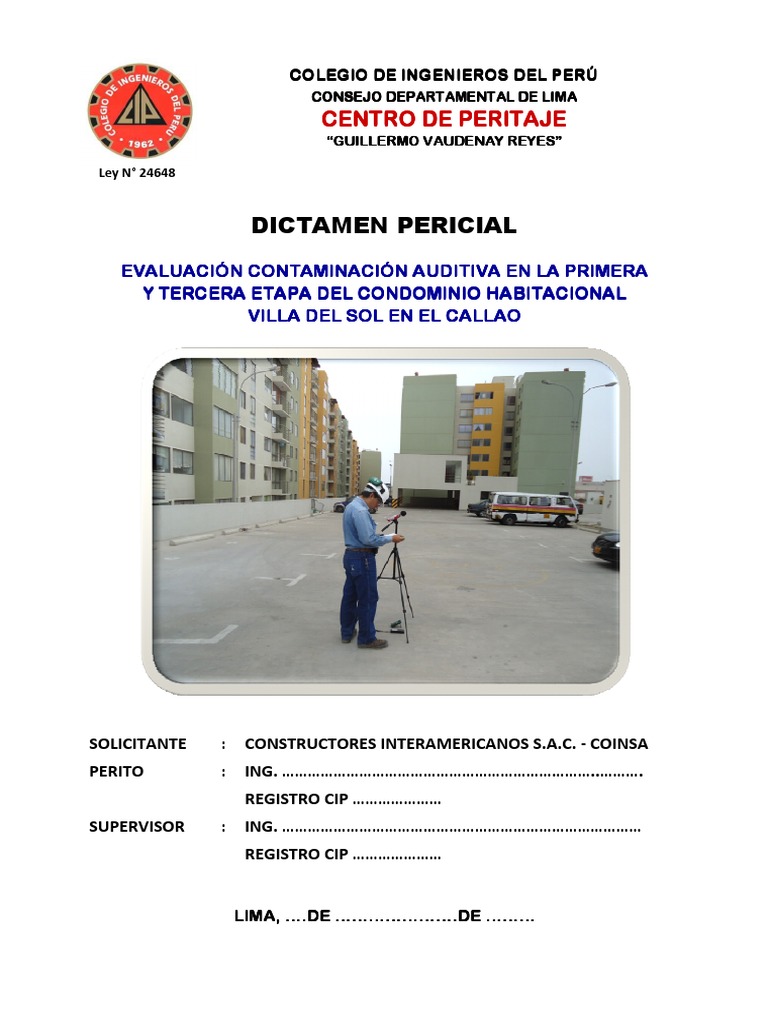 Formato Dictamen Pericial - COLEGIO DE INGENIEROS PDF | PDF | Testigo ...