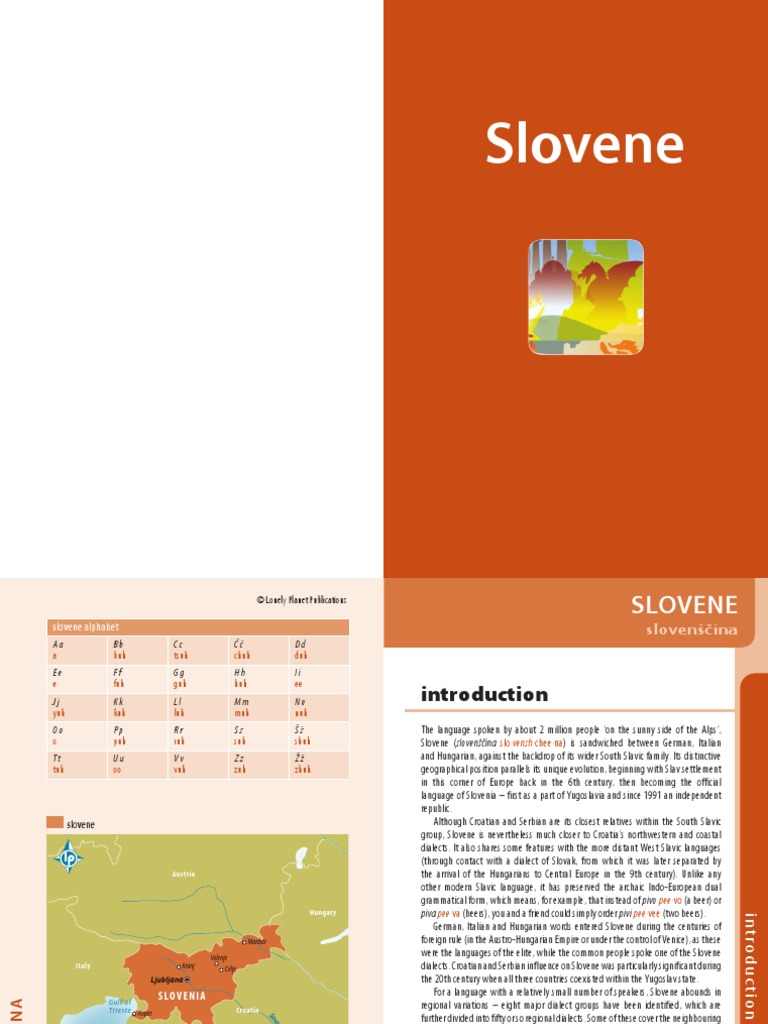 Slovene | PDF | Slovenia | Dialect