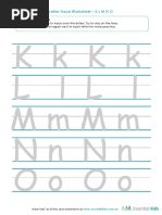 Letter Tracing Worksheet: F G H I J | PDF | Writing Implements | Stationery