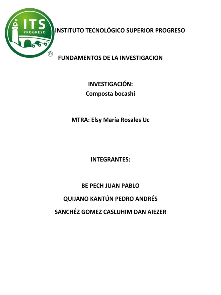 Proyecto-Composta Bocashi Fundamentos | PDF | Compost | Fertilizante