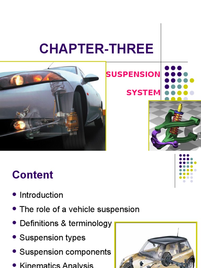 Chapter Three | PDF | Suspension (Vehicle) | Steering