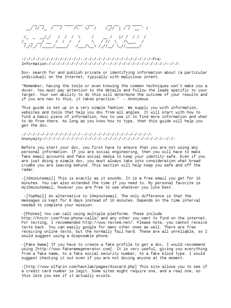 Doxing Tools | PDF | Computer Network | Computing