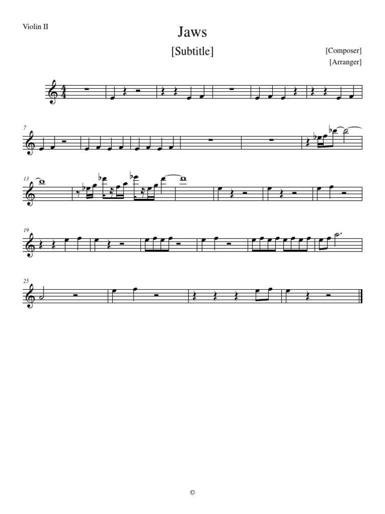 Jaws - Violin II | PDF