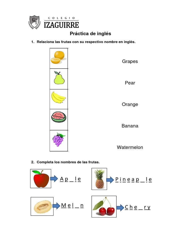 Practica de Frutas | PDF