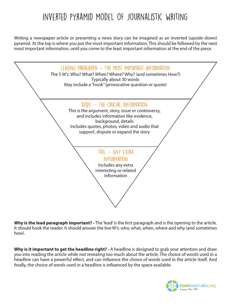 Inverted Pyramid in News Writing | PDF