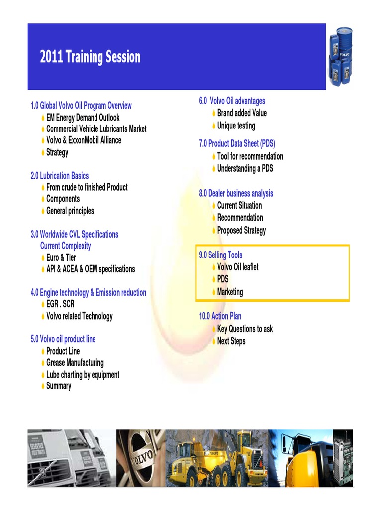 Volvo Oil Training Program - Module 9 | PDF
