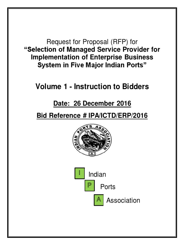 RFP Erp | PDF | Request For Proposal | Enterprise Resource Planning