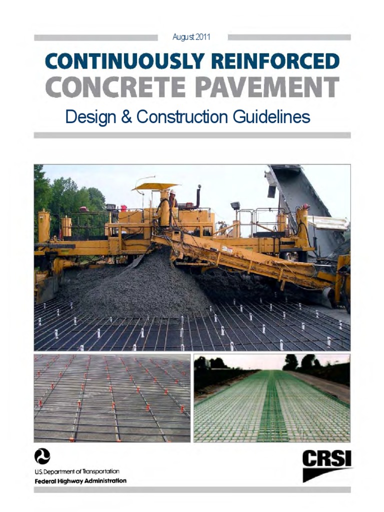CRCP Design and Construction Guidelines | PDF | Road Surface | Concrete