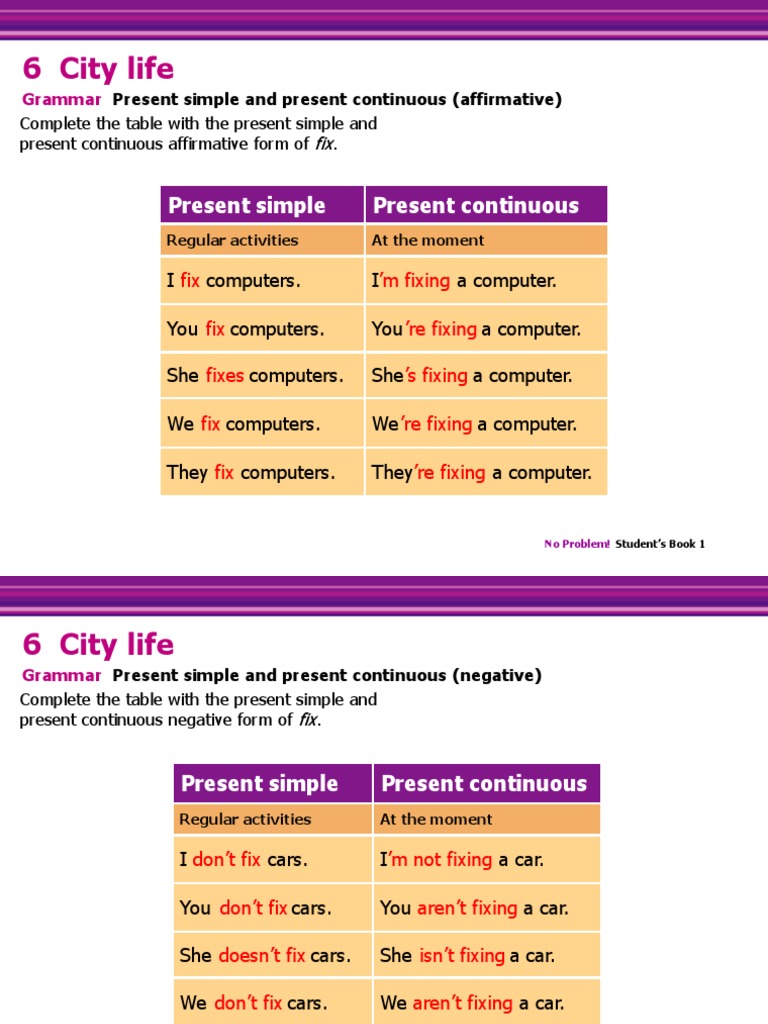 11c. Present Continuous Simple | PDF | Syntax | Linguistics