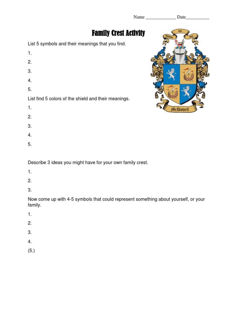 Family Crest Lesson1 | PDF