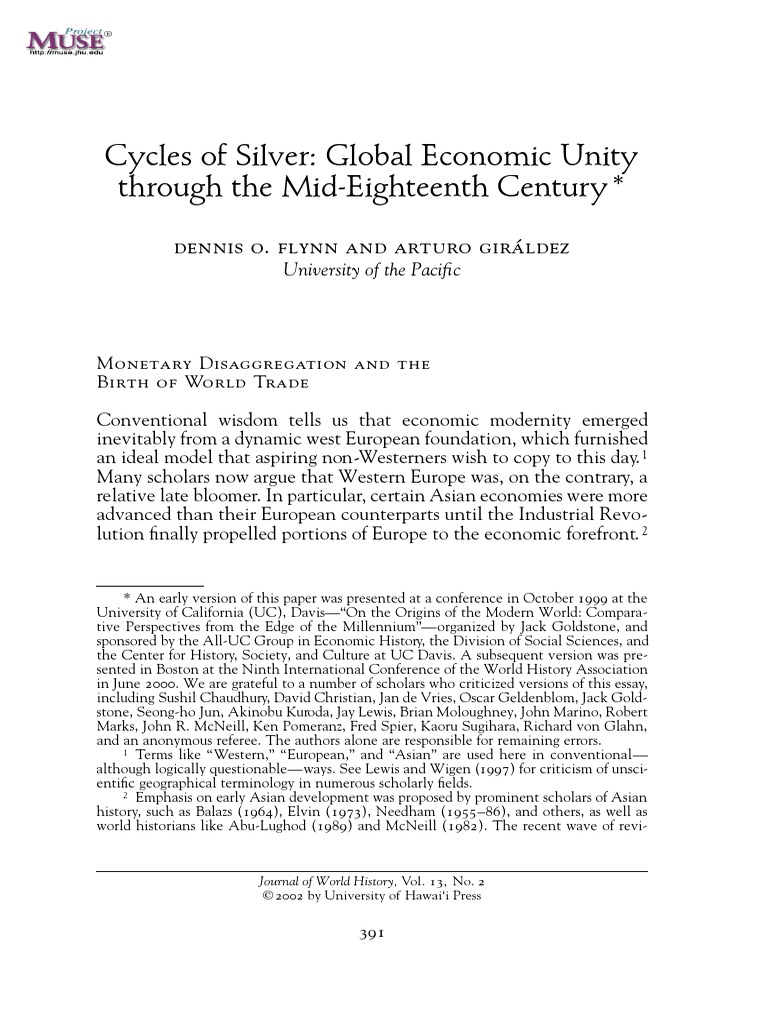 Cycles of Silver: Global Economic Unity Through The Mid-Eighteenth ...