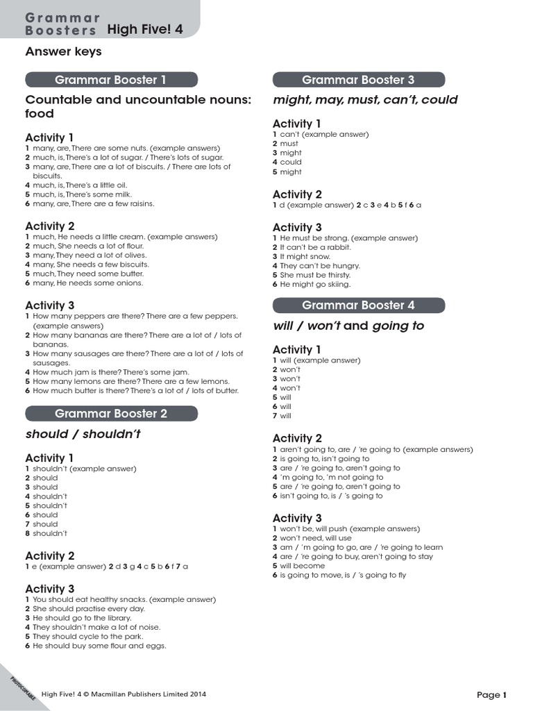 290512714-HF4-Grammar - Soluciones PDF | PDF | Cuisine | Cooking