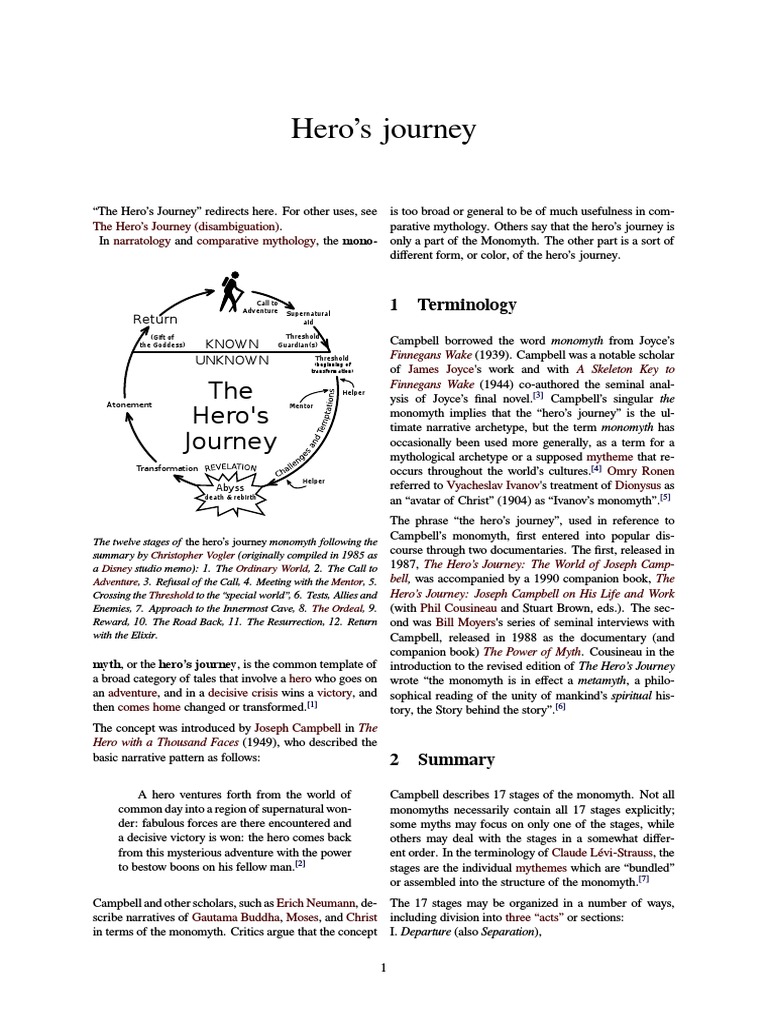 Hero's Journey - Wikipedia | PDF | Mythology | Anthropology
