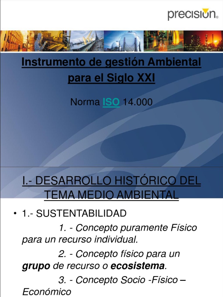 Presentación ISO 14000 | PDF | Economias | Entorno natural