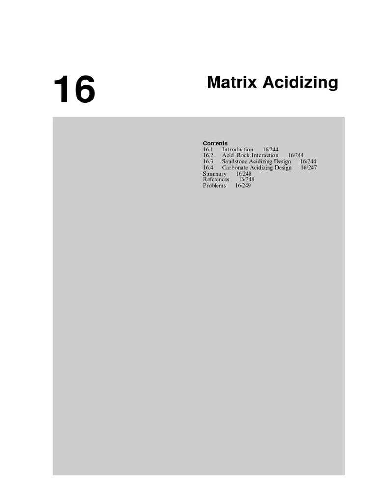 Matrix Acidizing | PDF | Minerals | Hydrochloric Acid