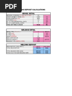Double-V-Weld Consumption Formula in Excel Sheet | PDF | Electrode | Welding