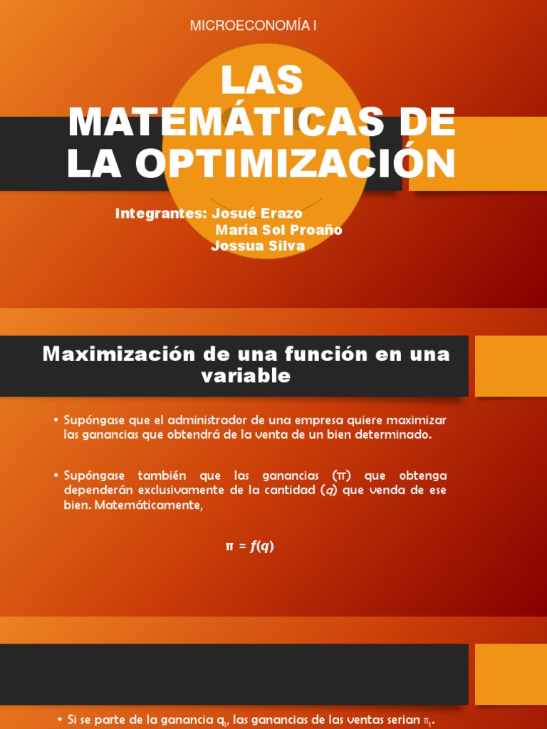 Las Matemáticas de La Optimización | PDF | Derivado | Función (Matemáticas)
