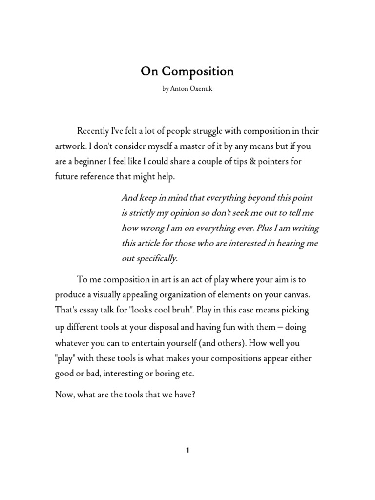 On Composition | Download Free PDF | Perspective (Graphical) | Composition (Visual Arts)