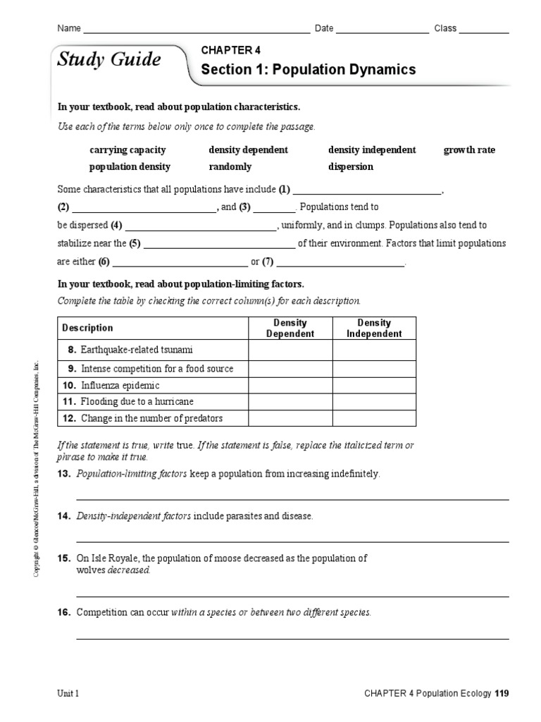 CH 4 Study Guide | PDF | Population | World Population