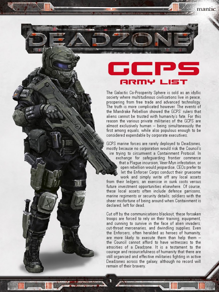 Deadzone GCPS Army List Sept2017 WEB 2 | PDF | Sniper | Rifle