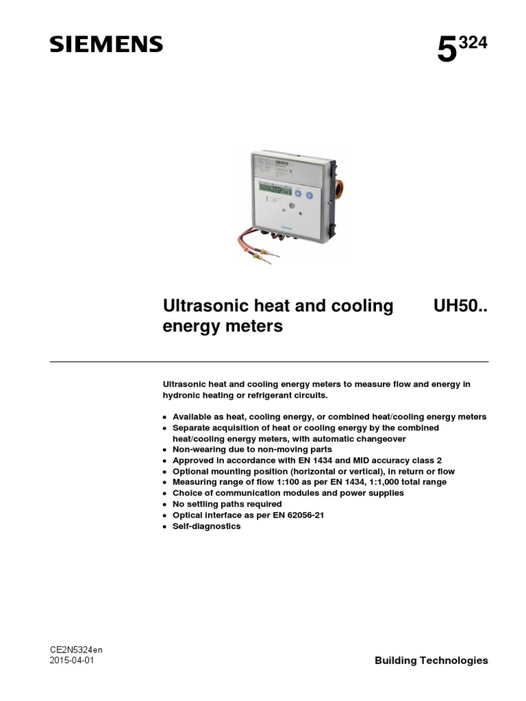 UH50-C45-00 Datasheet en | PDF | Flow Measurement | Heat