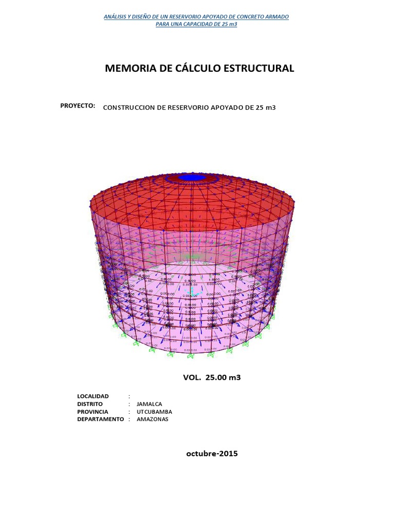 Analisis y Diseno de Un Reservorio Apoya PDF | PDF | Hazme | Hormigón