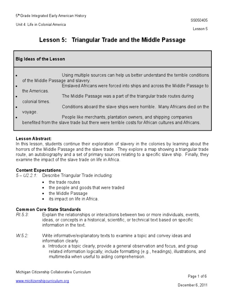 Lesson 5 | PDF | Olaudah Equiano | Atlantic Slave Trade