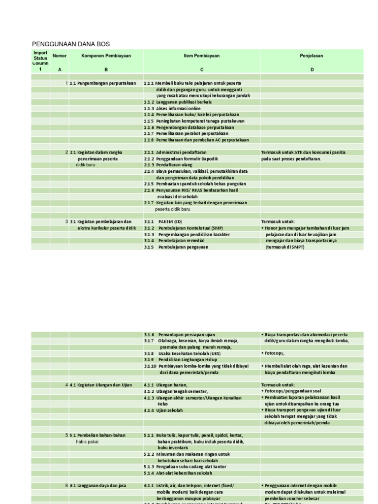 Contoh RKAS Sekolah 2025 Excel | PDF