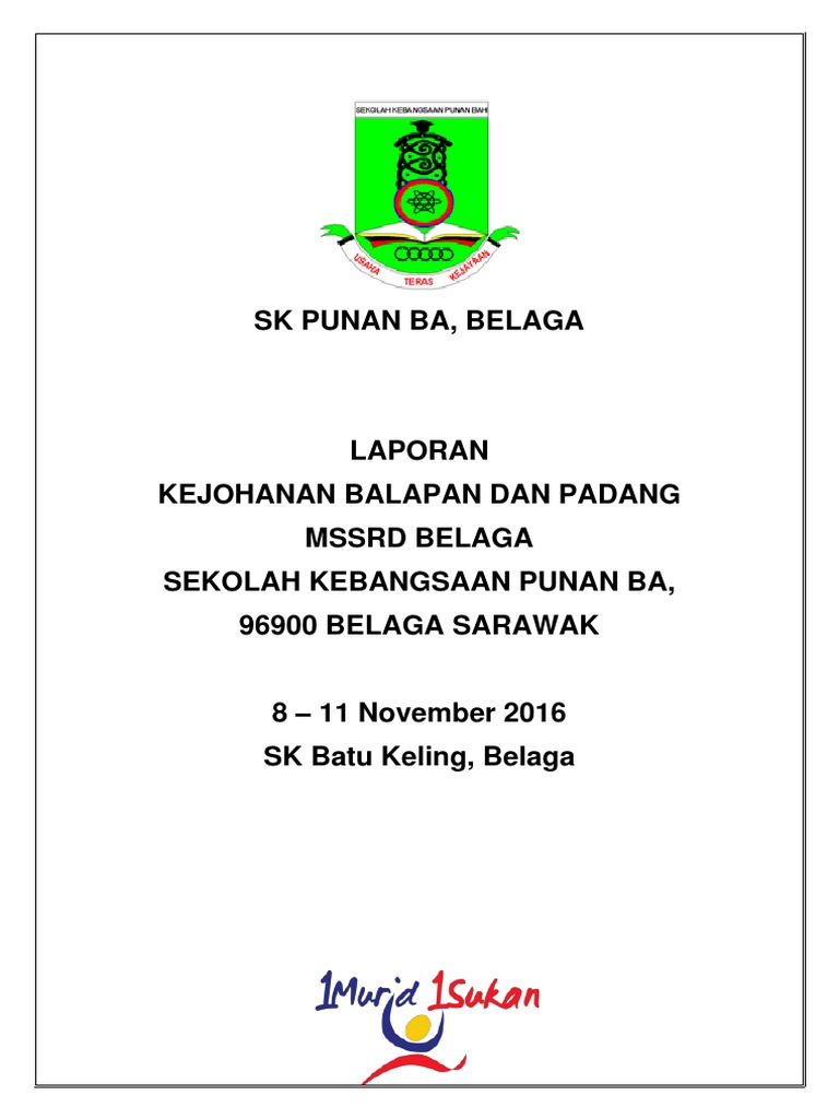Laporan MSSRD Belaga 2016 | PDF
