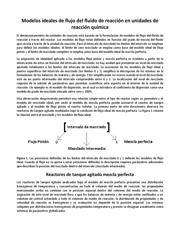 Reactores de Tanque Agitado Mezcla Perfecta | PDF | Reactor Quimico | Entalpía