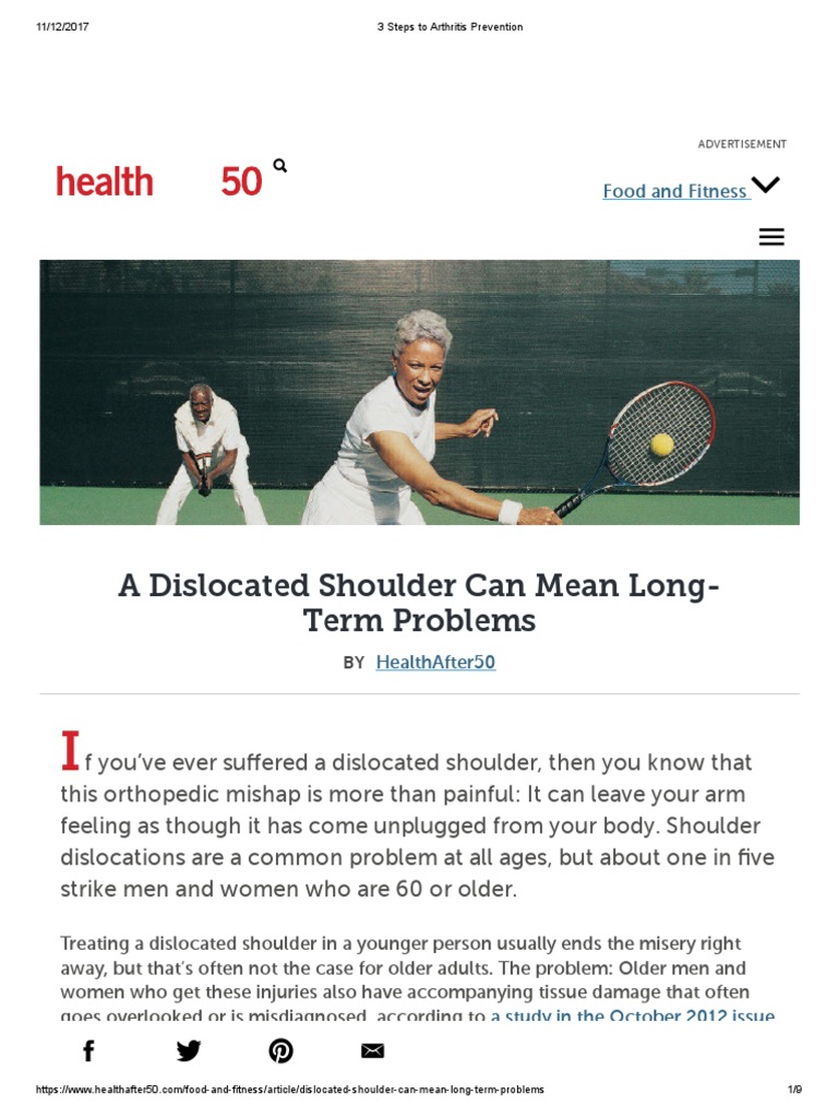 3 Steps To Arthritis Prevention | PDF | Shoulder | Arm