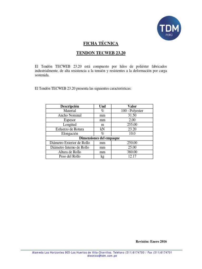 Tendon Tecweb 23 | PDF