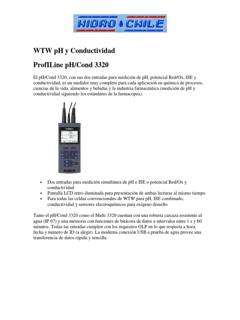 WTW Profiline PH Cond 3320 | PDF