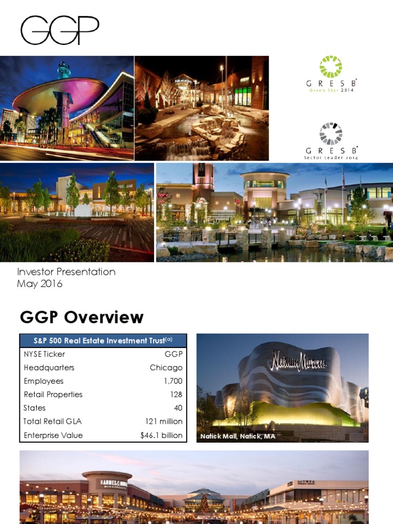 GGP General Growth Properties May 2016 Investor Presentation | PDF ...