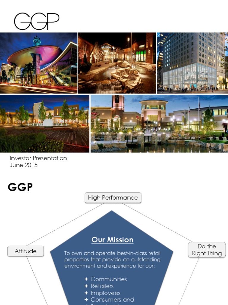 GGP General Growth Properties Investor Presentation - June 2015 | Real ...