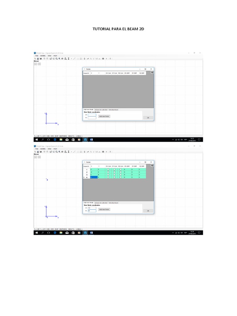 Tutorial para El Beam 2d | PDF