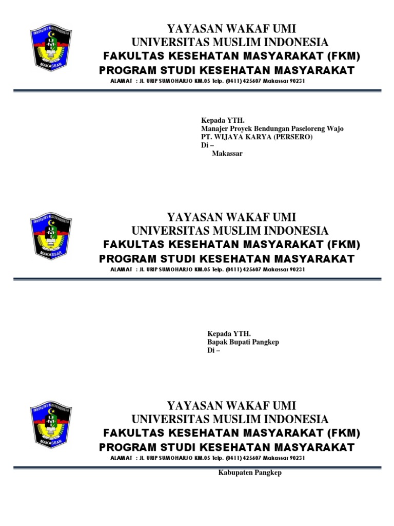 Amplop FKM Umi Magang k3 | PDF