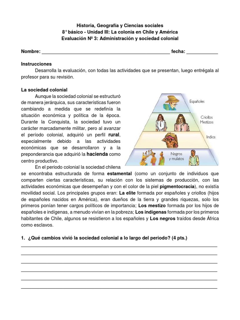 Hojas De Trabajo Del Período Colonial Mi Sala Amarilla: Proyecto "La