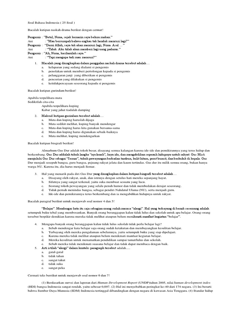 Bahasa Indonesia | PDF | Seni & Disiplin Bahasa | Kajian Bahasa Asing