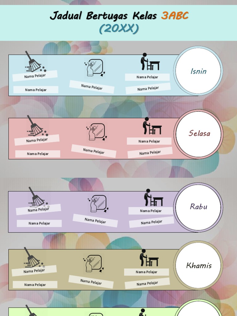 Contoh Jadual Bertugas | PDF