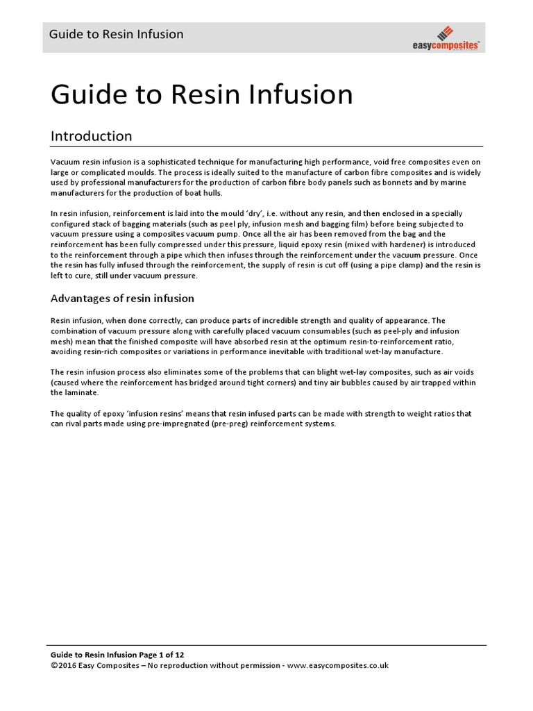 EC TDS Guide To Resin Infusion | PDF | Composite Material | Epoxy